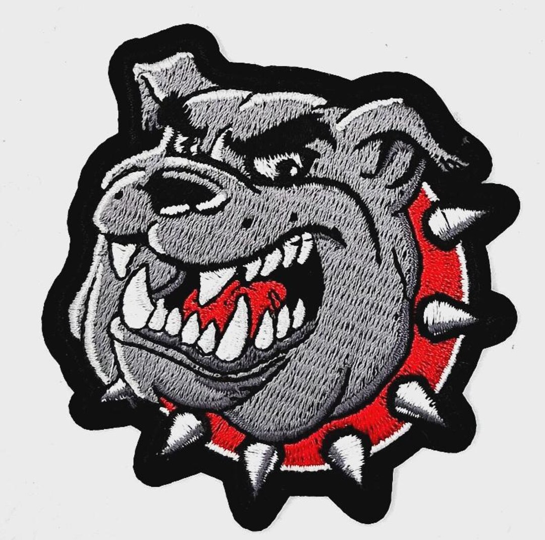 Bulldog - Cartoon Style Iron on Sew on Embroidered Patch 3"x3 " - Etsy