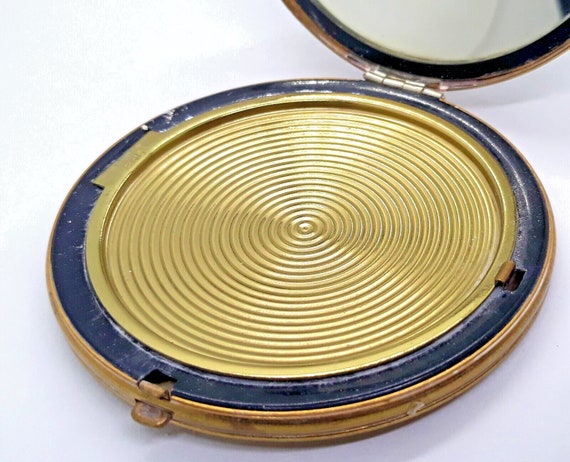 Evans Gold Ormolu Filigree Enamel & Jeweled Rhineston… - Gem