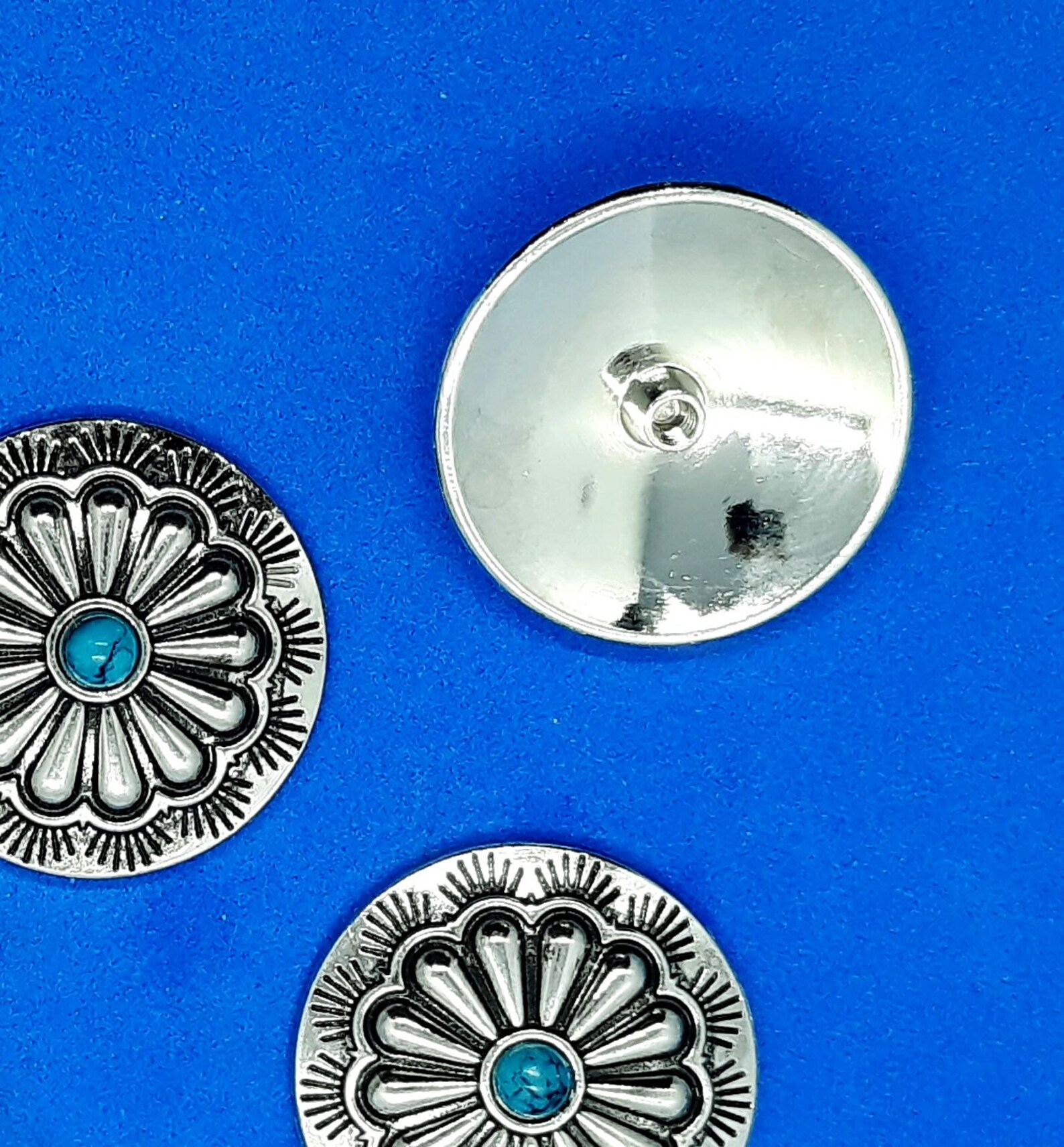 Southwest Native Style Flower Daisy #4 Concho / Conchos 1 3/16 " Five ...