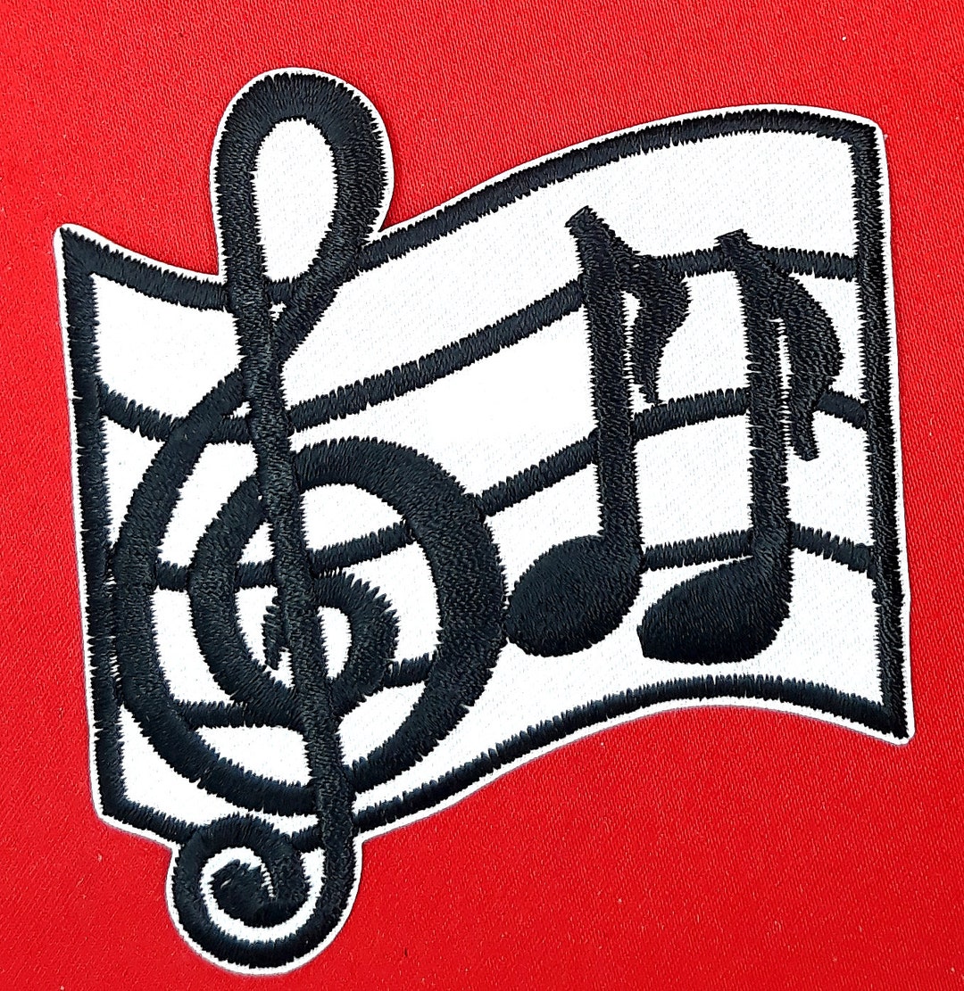 Apps Musical Note Iron on Sew on Embroidered Patch 3"x3 1/2" - Etsy