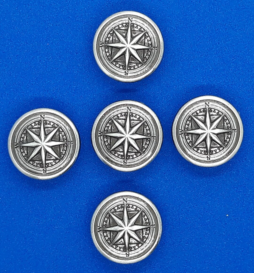 Nautical Compass Small Concho / Conchos With Rivetbacks Approx. 5/8 ...