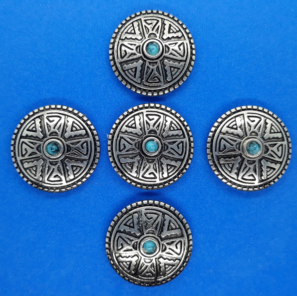 Southwest Style Cross Concho / Conchos 1 1/8 Five Count | Etsy