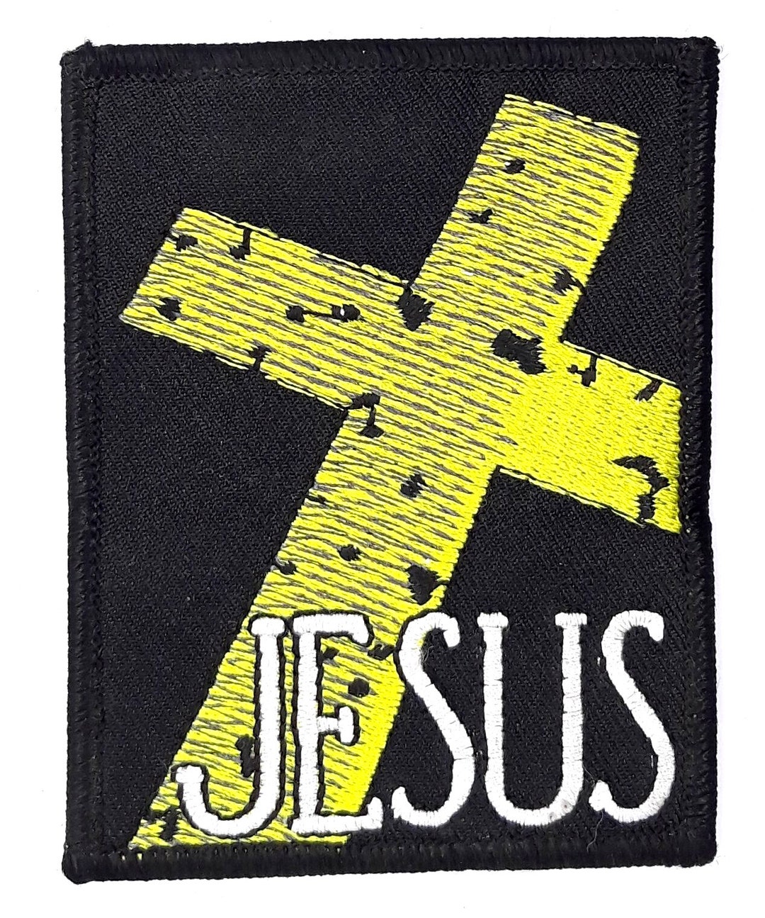 Jesus Logo With Yellow Cross Iron-on Embroidered Patch 2 3/4"x 3 1/2 ...