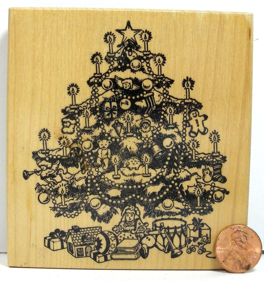 Christmas Rubber Stamp PSX K-370 Christmas Tree 4x4" B8Z - Etsy