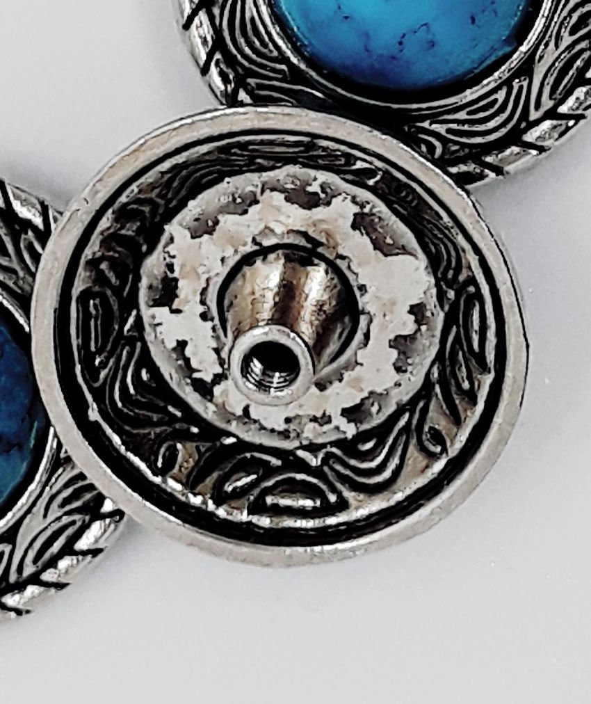 Western Style Large Bead Faux Turquoise Concho / Conchos 1 Inch Five ...
