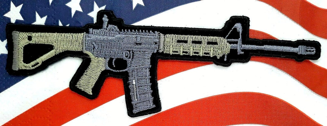 AR 15 Rifle Iron on Sew on Embroidered Patch 6"x 2 " - Etsy