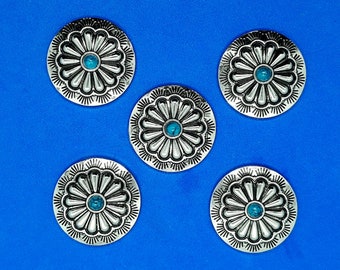 Southwest Style Flower Concho / Conchos 1 3/16 Five | Etsy