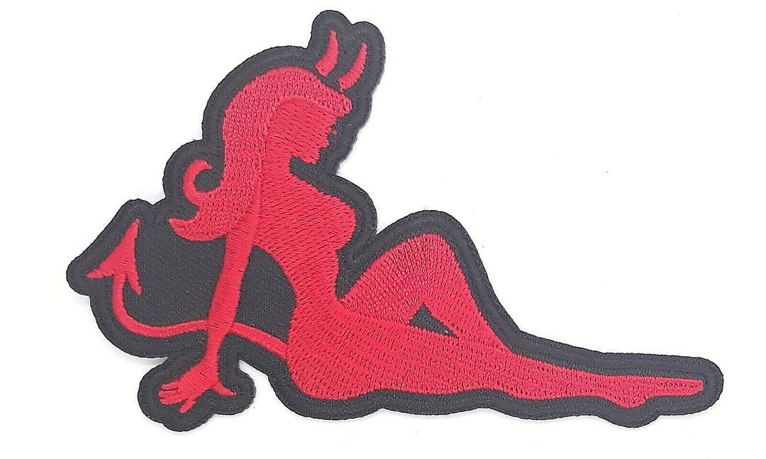 Devil Girl Mud Flap Girl Iron on Sew on Embroidered Patch - Etsy