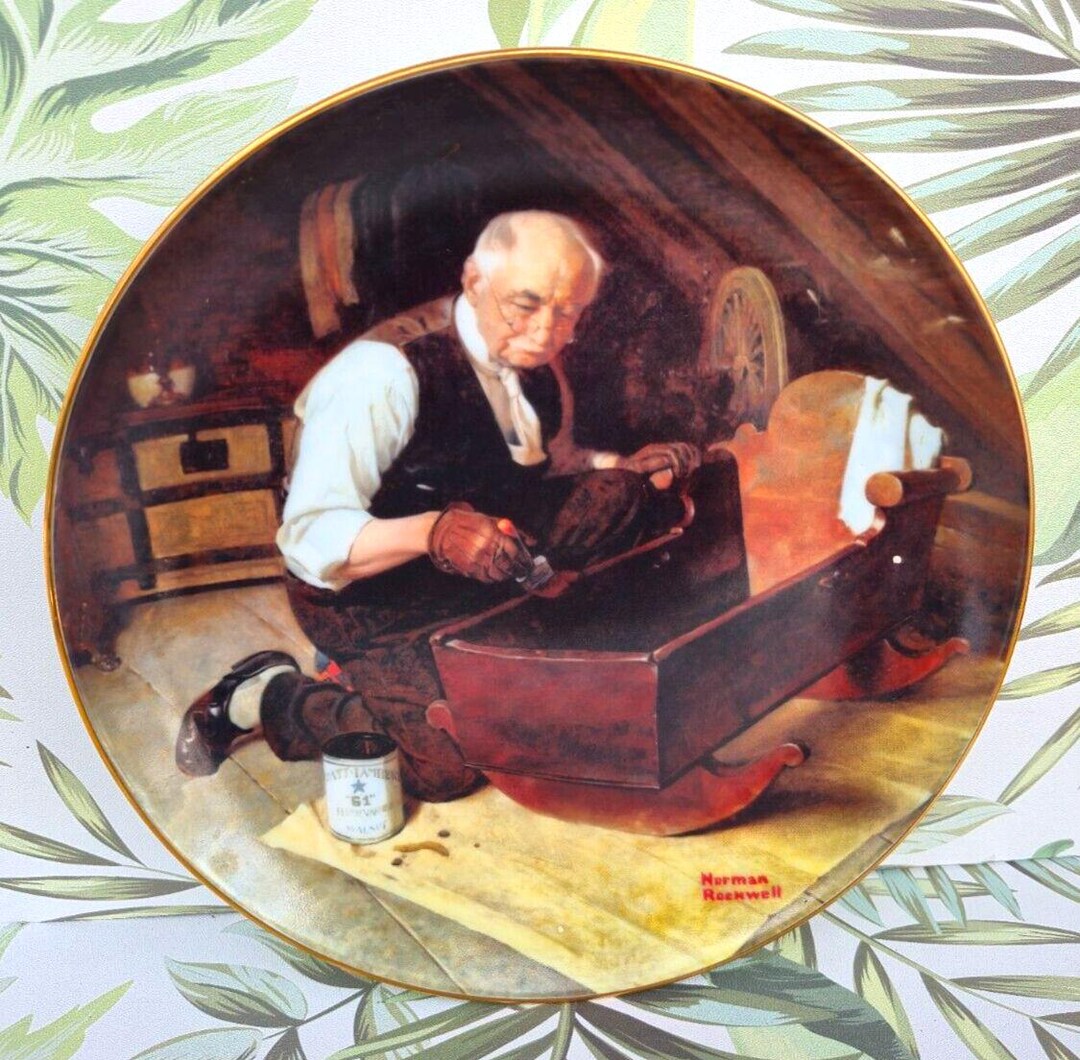Norman Rockwell Grandpa's Gift - Collectors Plate 8 1/2" Knowles 1987 ...