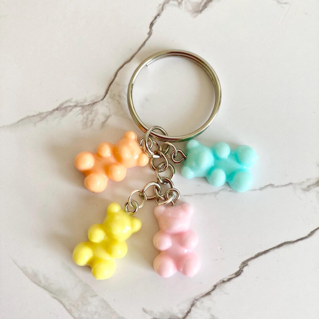 Colorful Gummy Bear Kay Chain - Simple Style Key Chain - Food Imitation ...