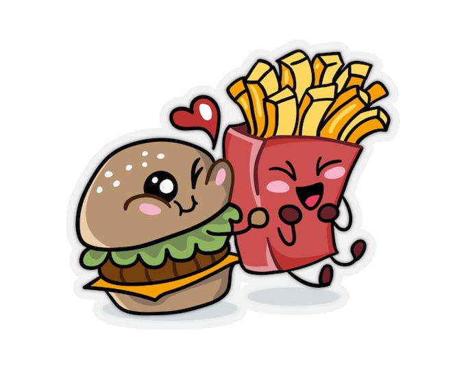 Spaghetti and Meatball Love Kiss-cut Stickers Anniversary - Etsy