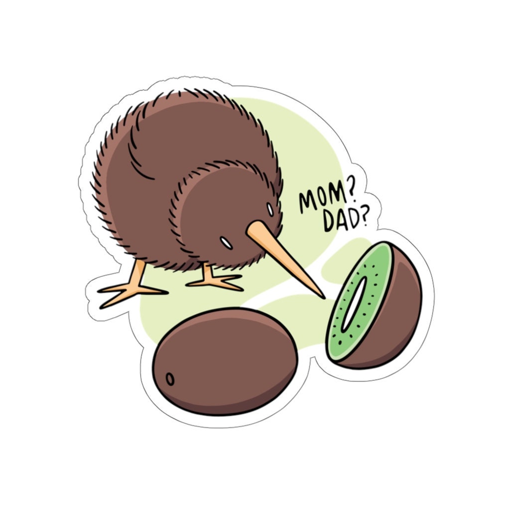 Kiwi Bird Kiss-cut Stickers Transparent Sticker Laptop | Etsy