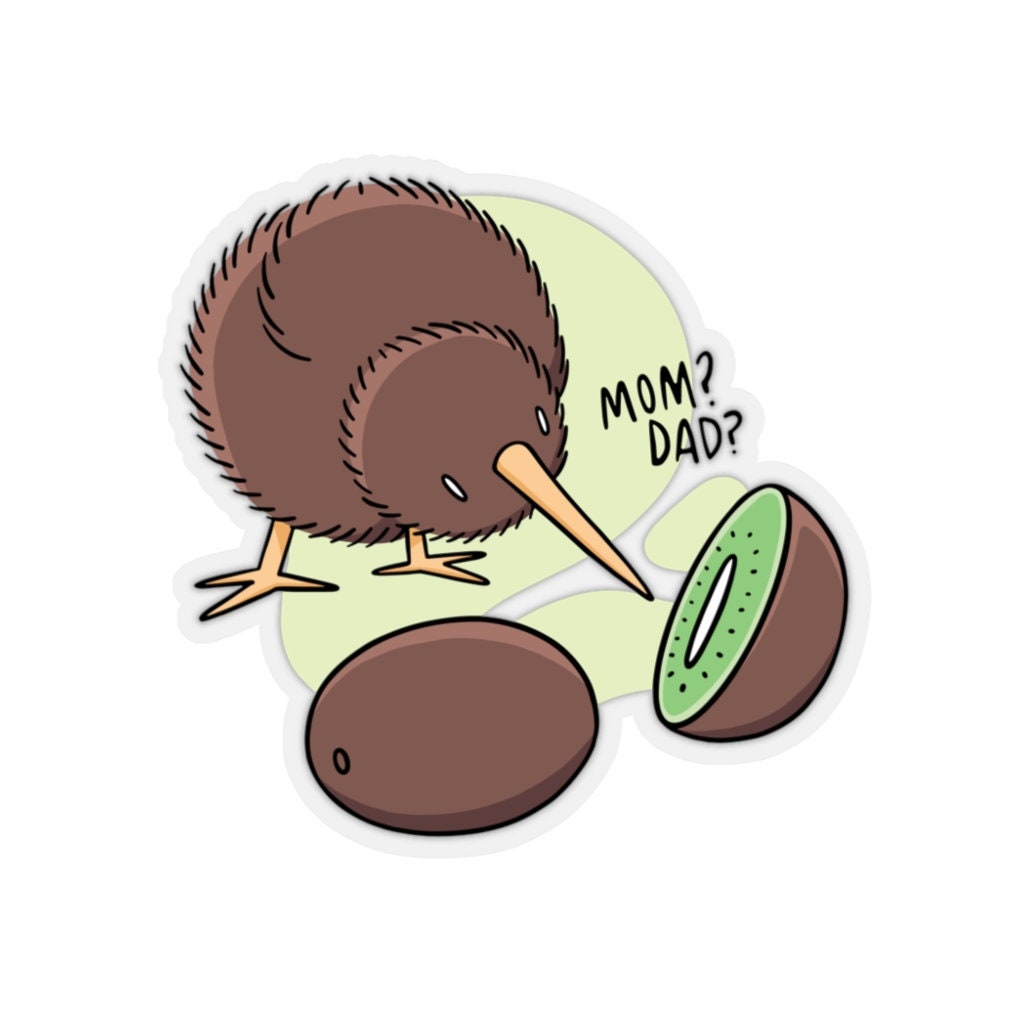 Kiwi Bird Kiss-cut Stickers Transparent Sticker Laptop | Etsy