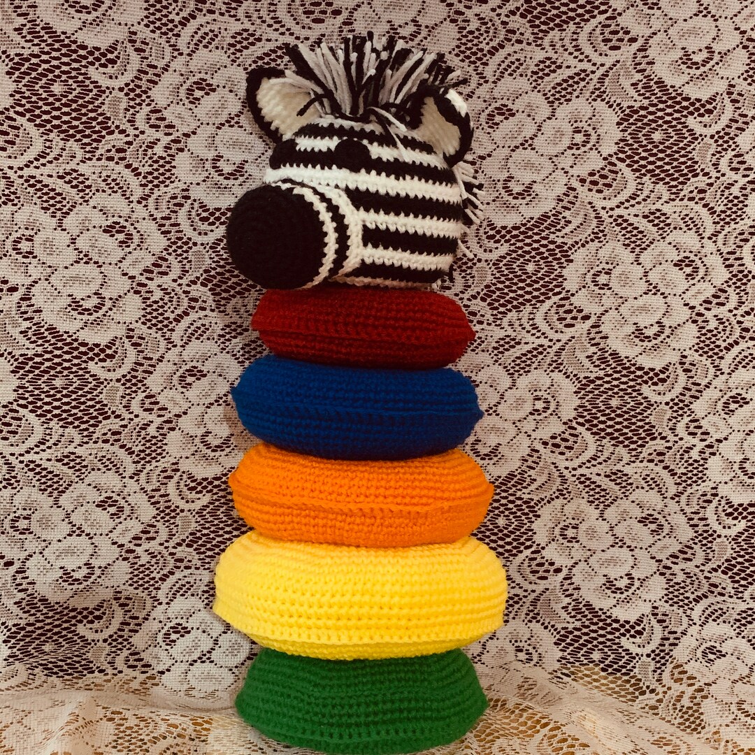 Crochet Zebra Ring Stacker Pattern. Digital Pdf File in English With US ...