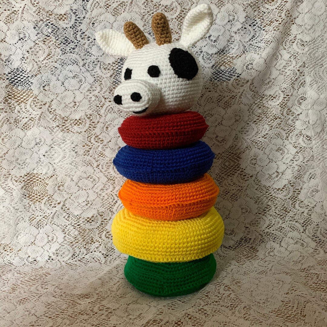 Crochet Cow Ring Stacker Pattern. Digital Pdf File in English With US ...