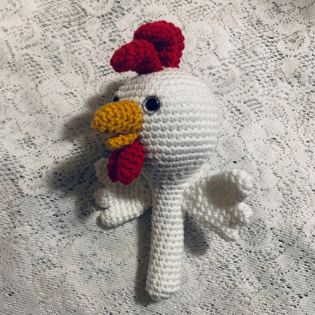 Crochet Rooster Baby Rattle Pattern. Digital Pdf File in English With ...