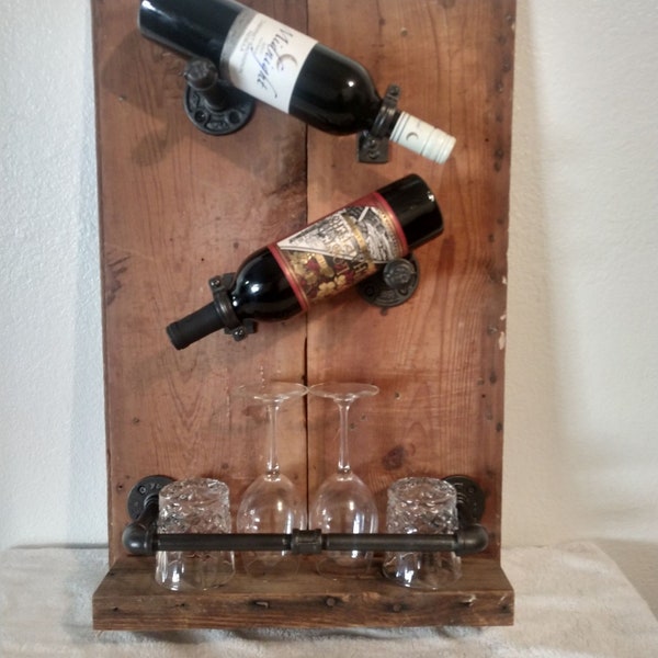 Reclaimed Wood Wine Rack - Etsy