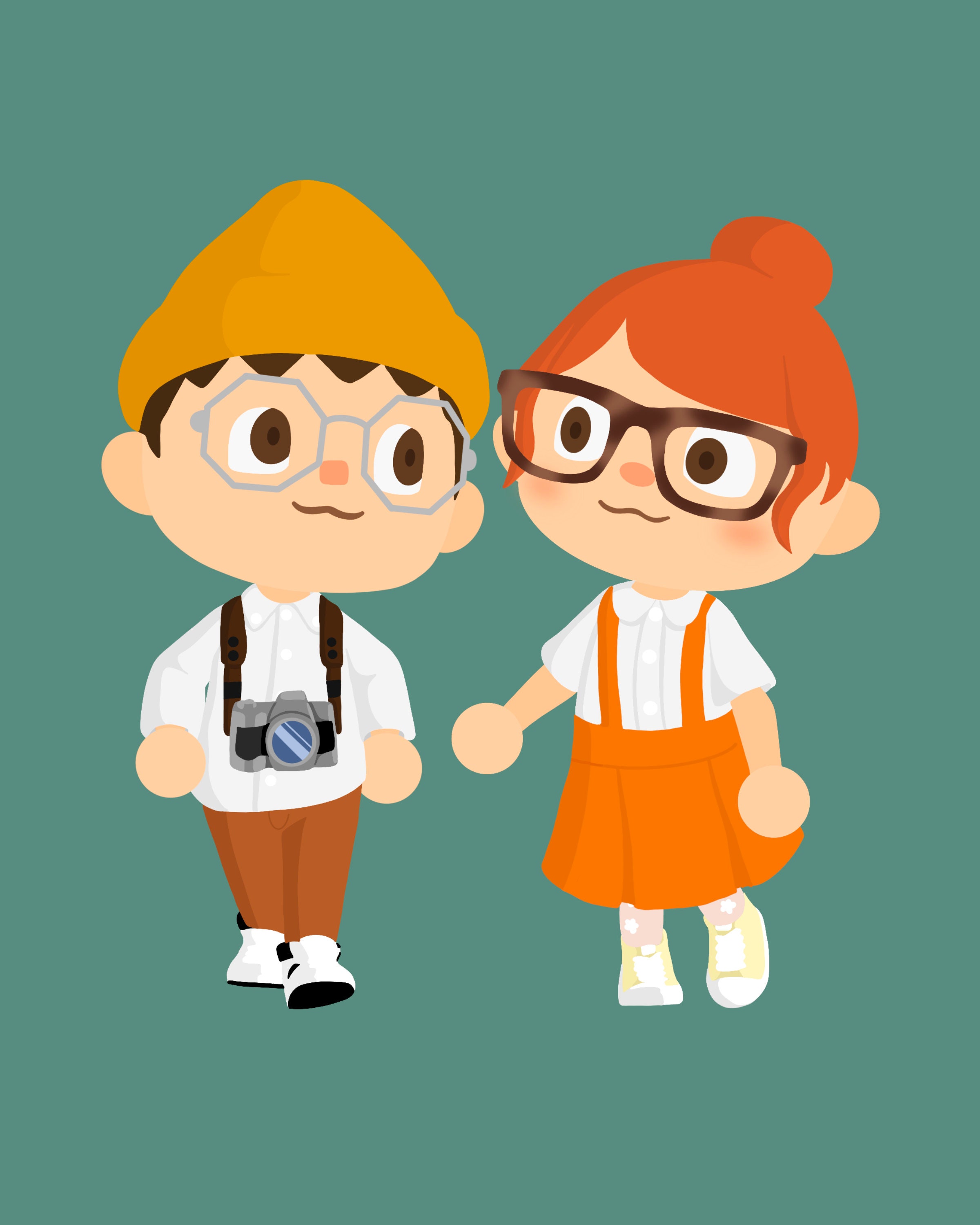 Custom ACNH Portrait Drawing Pet Portraits Couple - Etsy Australia