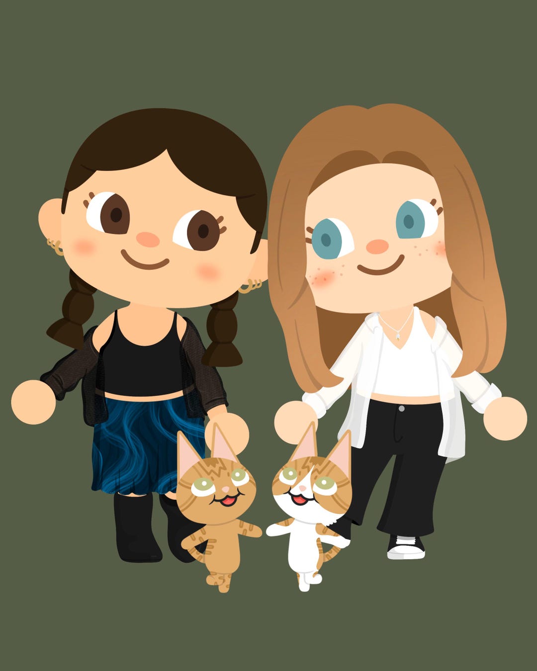 Custom ACNH Portrait Drawing - Pet Portraits - Couple Portraits ...