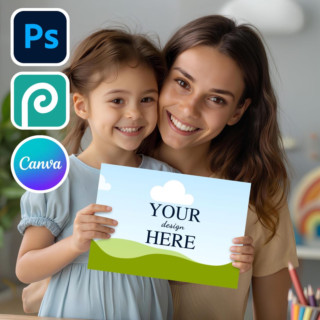 Coloring Page Mockup for Canva and Photoshop | Photopea Template,color ...