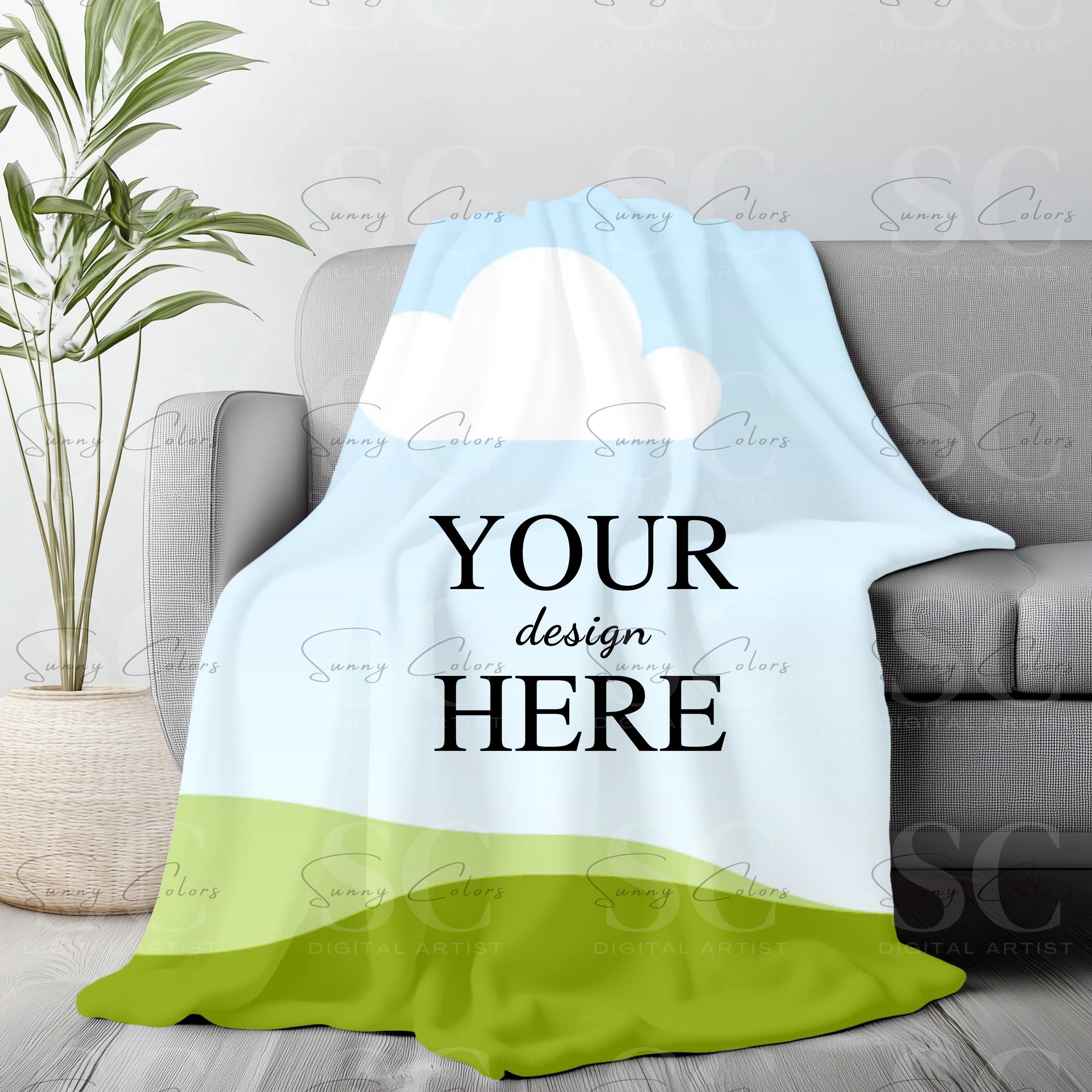 5 Blanket Mockups Bundle | Fleece, Sherpa, Velveteen Plush, Microfiber ...