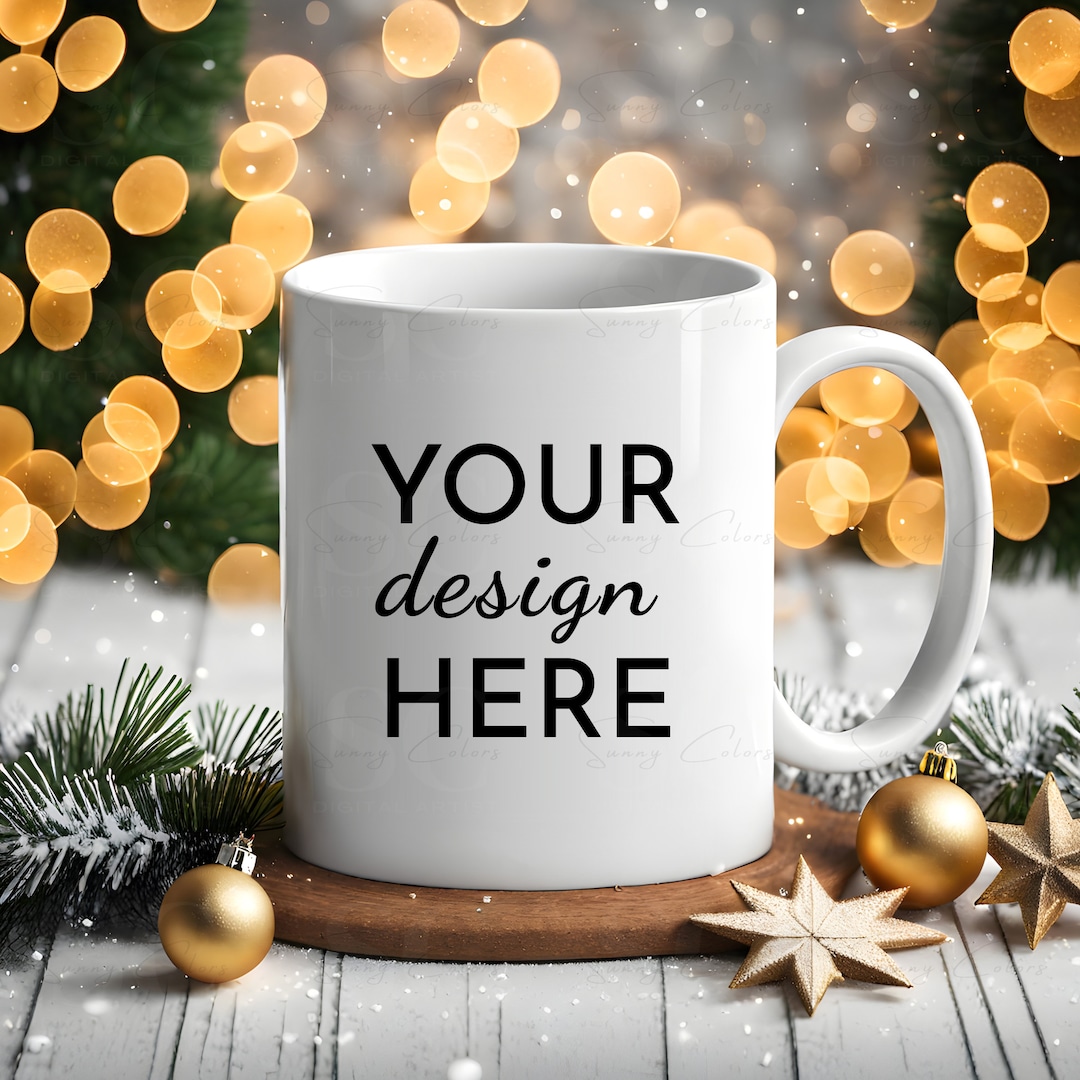 Christmas Mug Mockup Coffee Cup Mockup Cup Mock up Styled Stock Photo ...