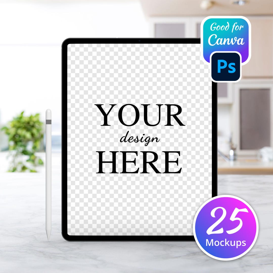 25 iPad Mockups | Bundle | Simple iPad Mockup, Device Mockup, Digital ...