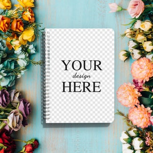 Spiral Notebook Mockup Bundle, PNG Transparent Background Mock Up, Edit ...