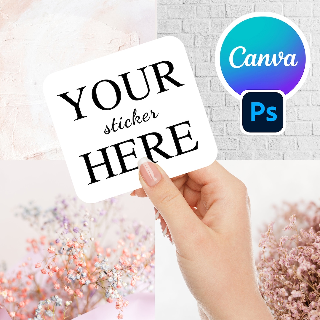 Sticker Mockup, Sticker Mockup PNG and PSD, Sticker Mockup Hand ...