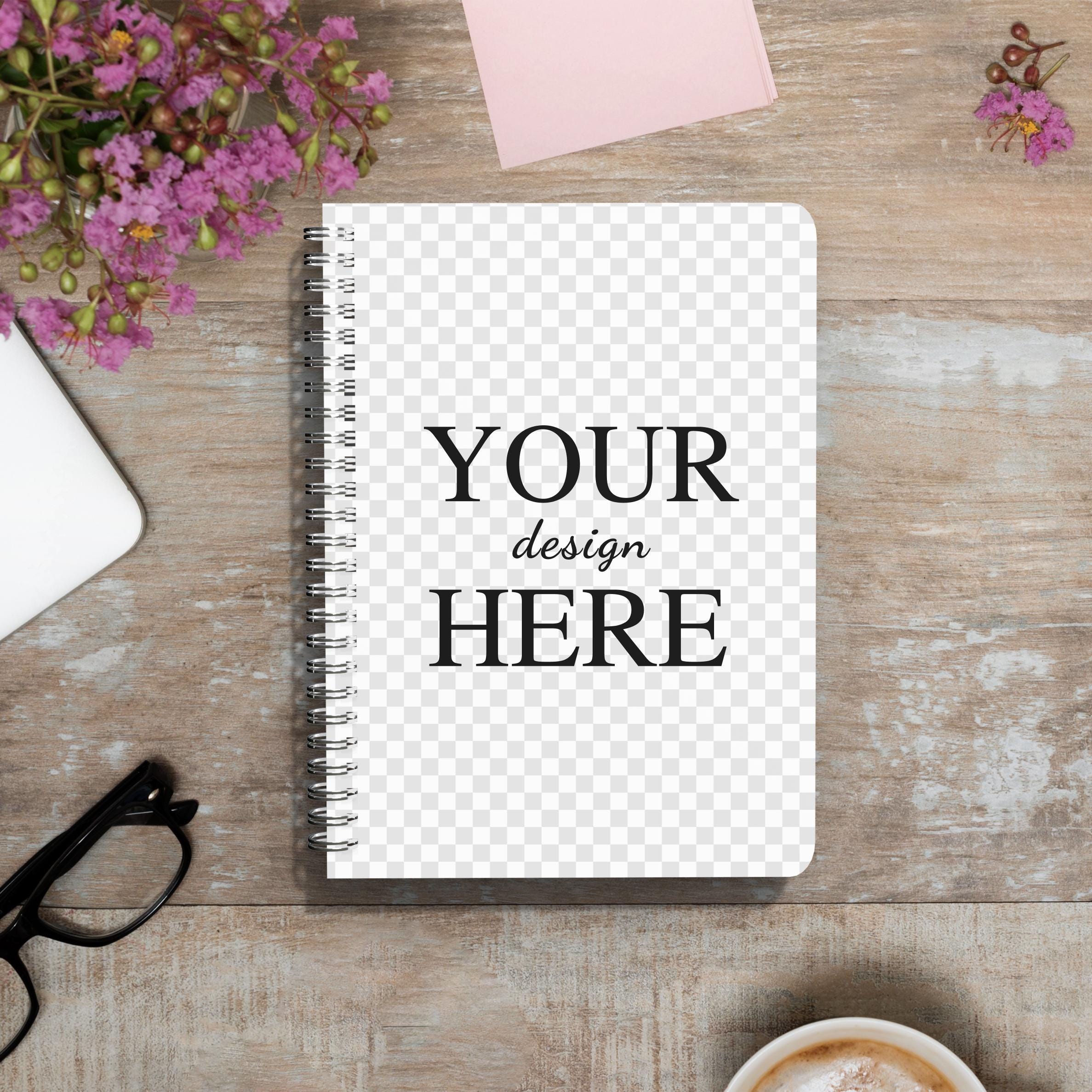 PNG Spiral Notebook Mockup Bundle, Transparent Background Mock Up, Edit ...