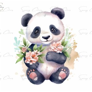 Baby Animals Clipart PNG Bundle - 15 Transparent Watercolor Animal ...
