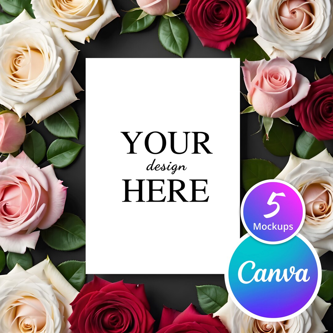 5 Invitation Mockups, Card Mockup Bundle, 5x7 Mockups, Invite Mockup ...