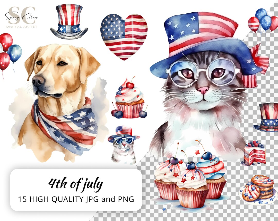 4th of July Bundle Png Transparent | Independence Day Bundle | Fourth ...
