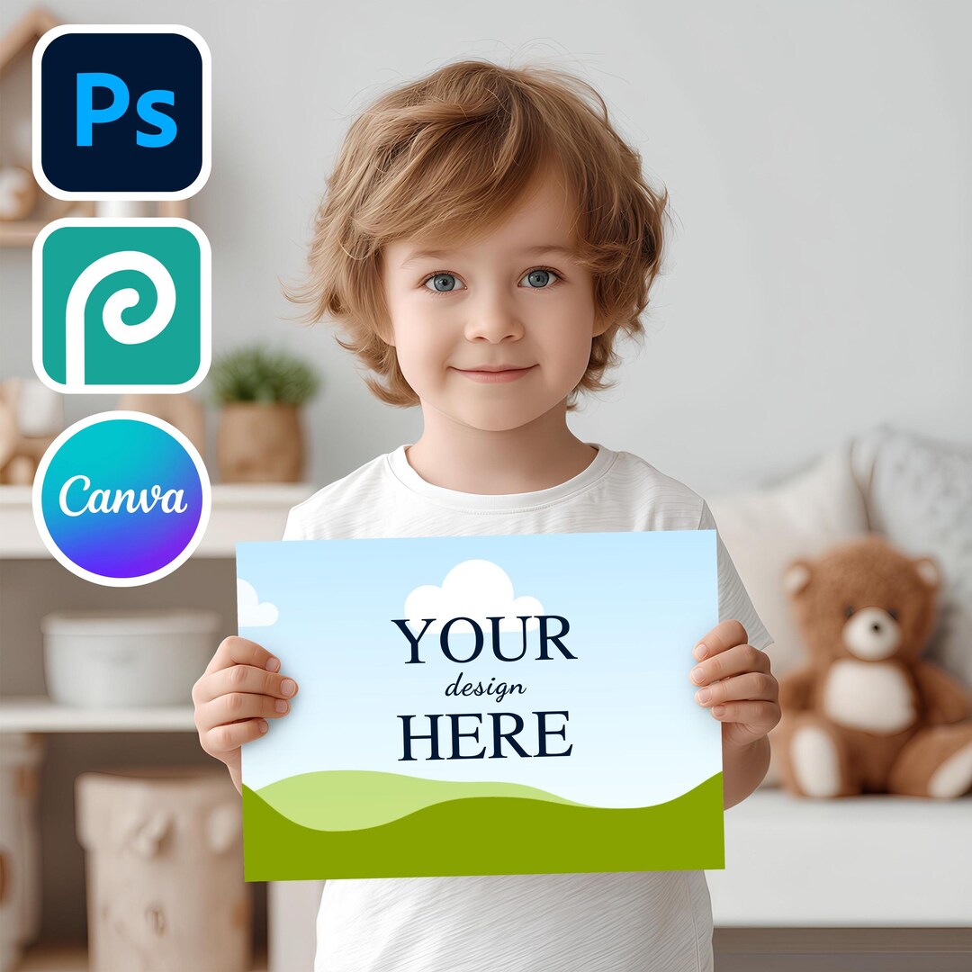 Coloring Page Mockup for Canva and Photoshop | Photopea Template,color ...