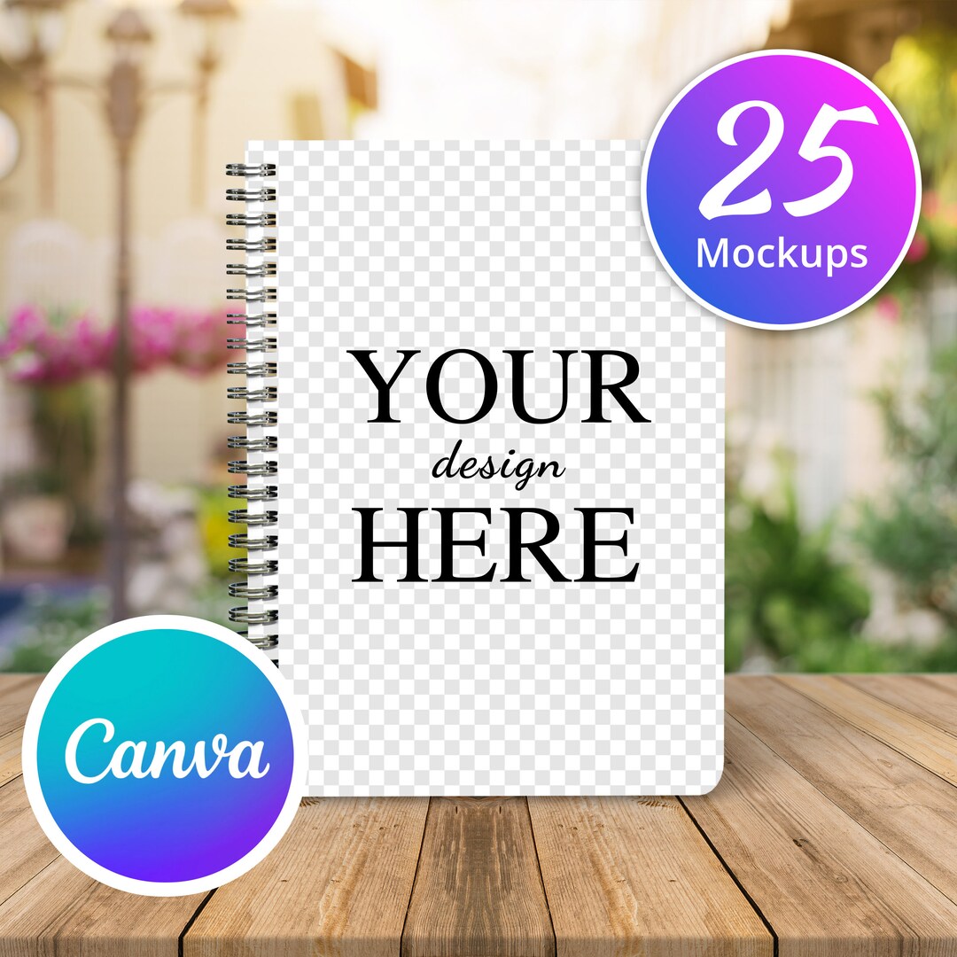 PNG Spiral Notebook Mockup Bundle, Transparent Background Mock Up, Edit ...
