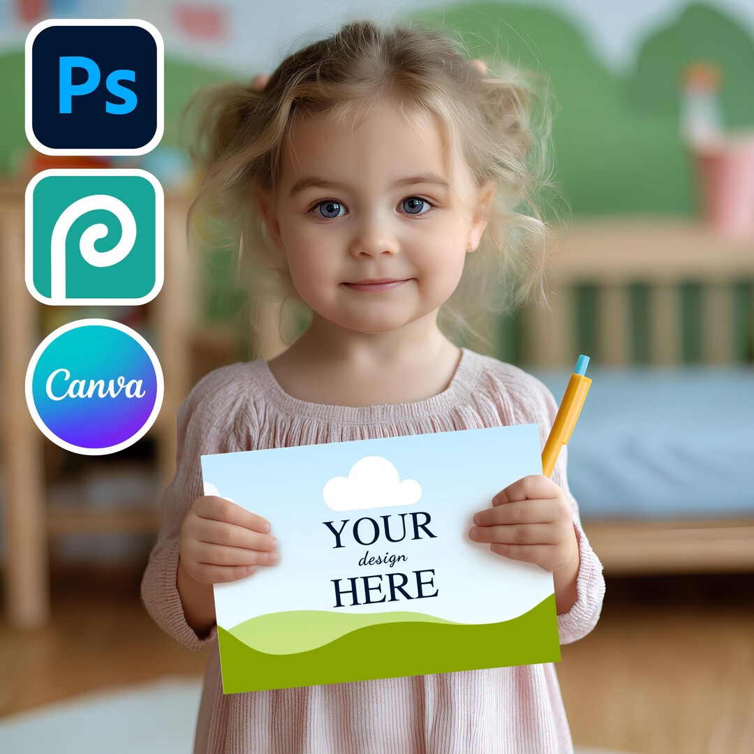 Coloring Page Mockup for Canva and Photoshop | Photopea Template,color ...