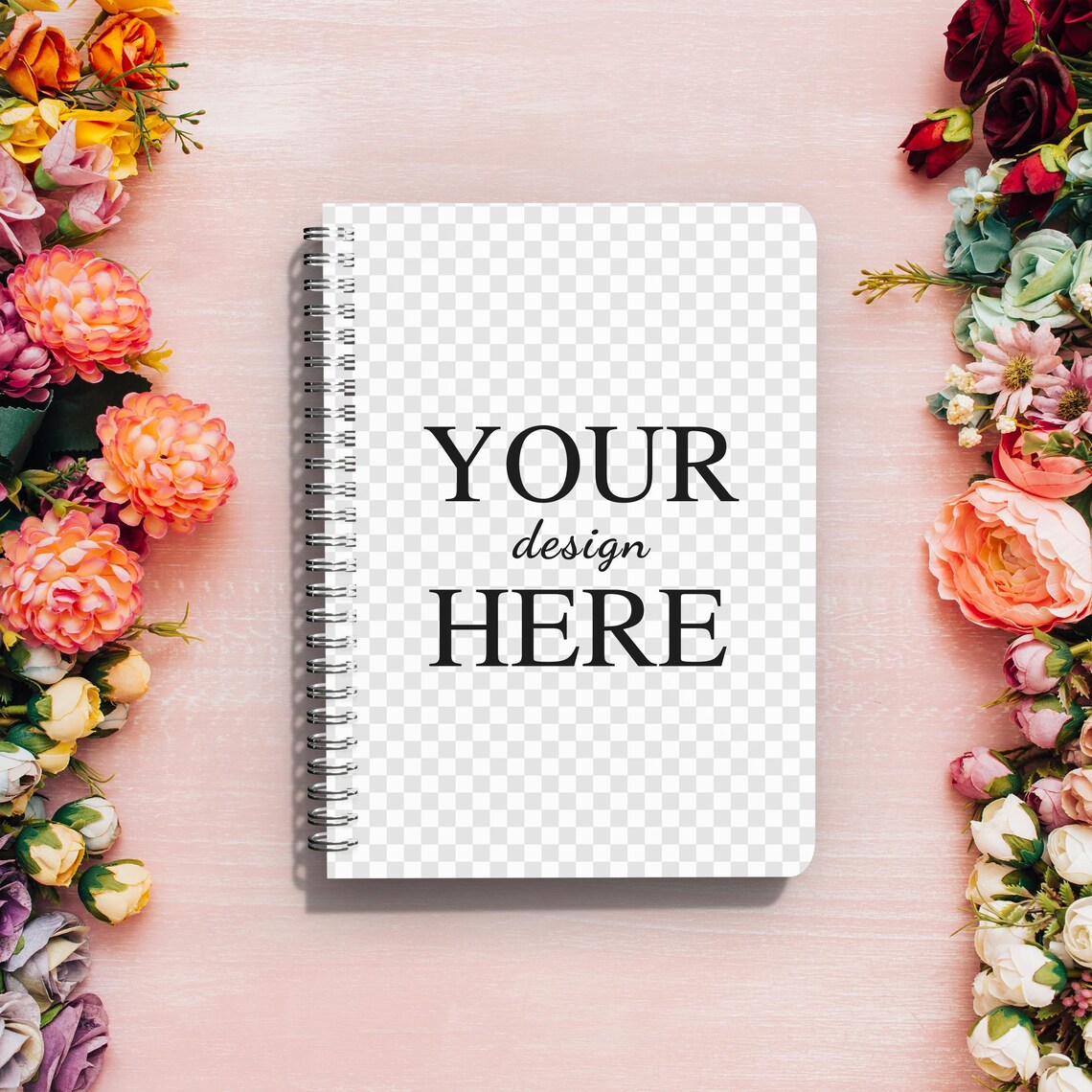 PNG Spiral Notebook Mockup Bundle, Transparent Background Mock Up, Edit ...