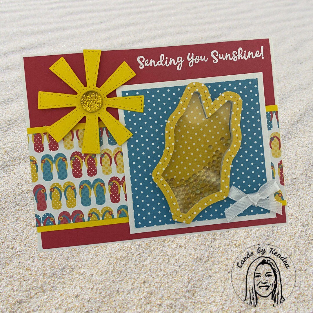 Beach Themed Handmade Shaker Card - PICK From 9 Designs - Surf, Sun ...