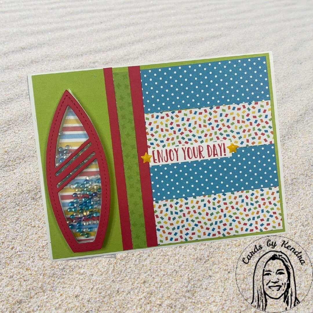 Beach Themed Handmade Shaker Card - PICK From 9 Designs - Surf, Sun ...