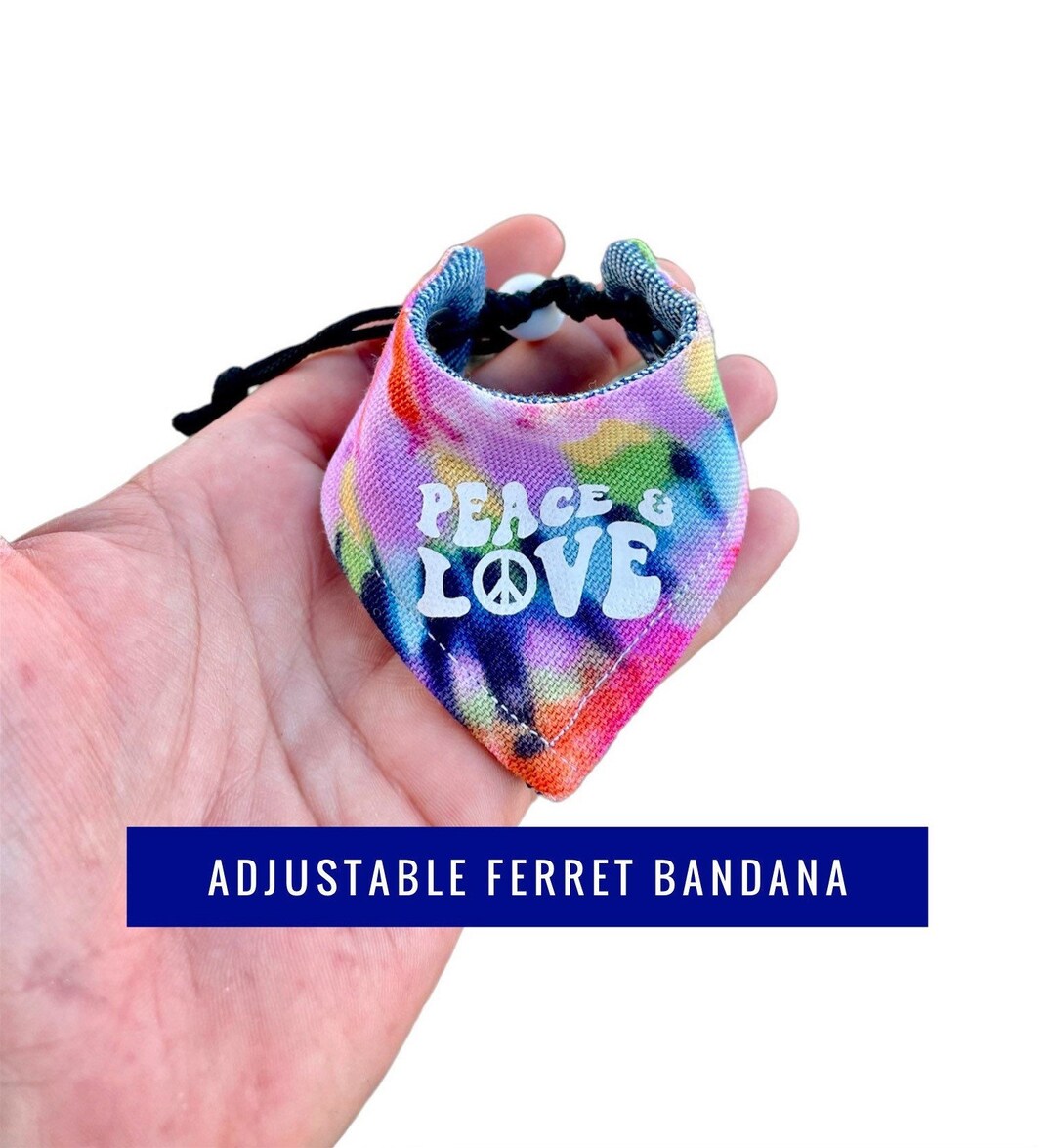 Ferret Bandana Peace and Love Hippie Ferret Bandana Gifts for Ferrets ...
