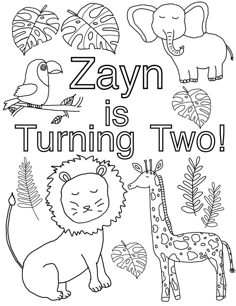 Personalized Wild One Coloring Page, Hand Drawn Wild One Birthday ...