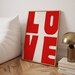 Aesthetic LOVE Minimalist Poster, Typography Modern Scandinavian Art ...