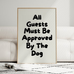 Dog Funny Print, Funny Dog Wall Art Print, Typography Dog Wall Art, Dog ...