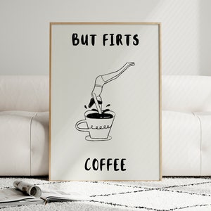Coffee Diver Poster Print: Trendy Kitchen Wall Art - Etsy