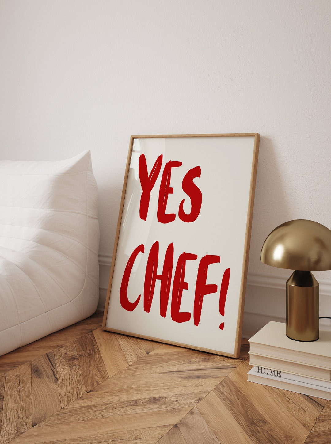 Yes Chef Poster Print: Trendy Kitchen Wall Art - Etsy