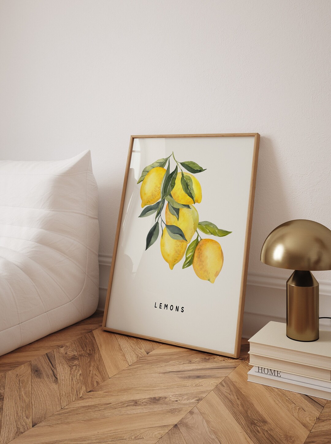 Lemons Watercolor Kitchen Art Print: Minimalist Cooking Poster - Etsy
