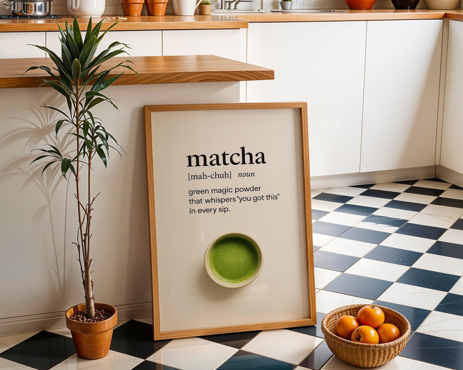 Matcha Definition Poster – Funny Matcha Quote Wall Art, Minimalist ...