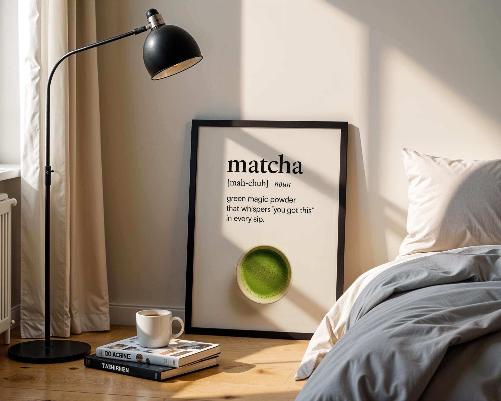 Matcha Definition Poster – Funny Matcha Quote Wall Art, Minimalist ...