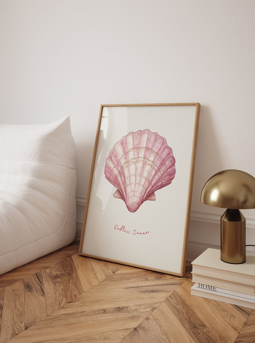 Pink Pearl Seashell Poster Print, Ocean Surf Poster, Coastal Wall Art ...