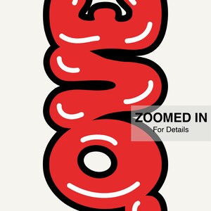 LOVE Minimalist Print, Red Wall Decor, Retro Wall Art Poster, Love ...